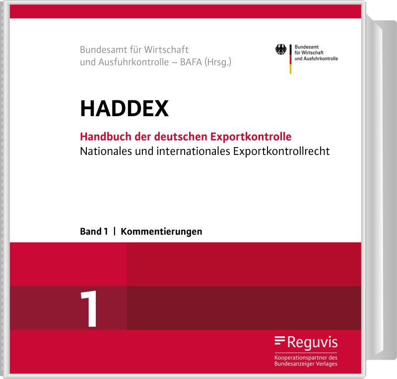 HADDEX Handbuch der deutschen Exportkontrolle | Reguvis